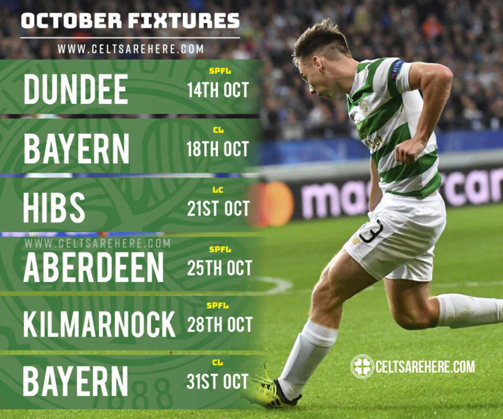 October Fixtures - Celtic's Hectic Schedule | Latest Celtic News