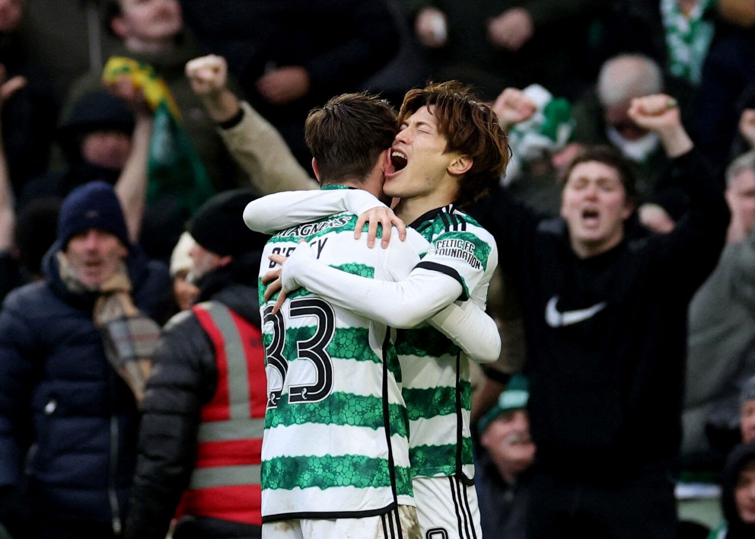 Watch: Brilliant Moment Kyogo's Family React To His Derby Stunner From ...