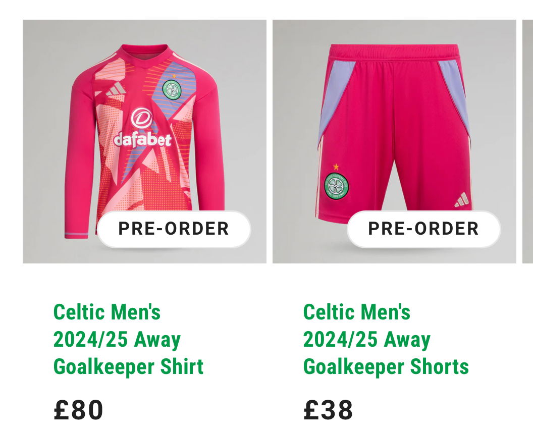 Celtic Officially Launch 2024/25 Away Kit; Goalkeeper Jersey Will Split ...