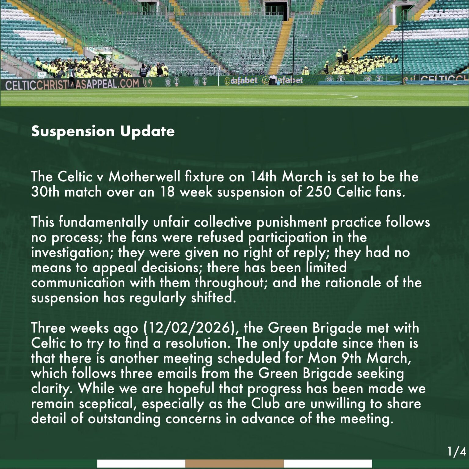 Green Brigade Release Troubling Friday Night Statement | Latest Celtic News